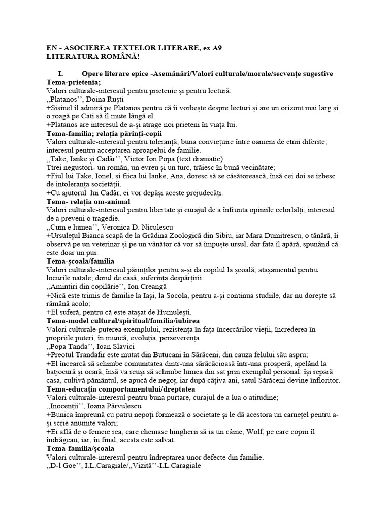 Asocierea Textelor, Ex 9 en | PDF