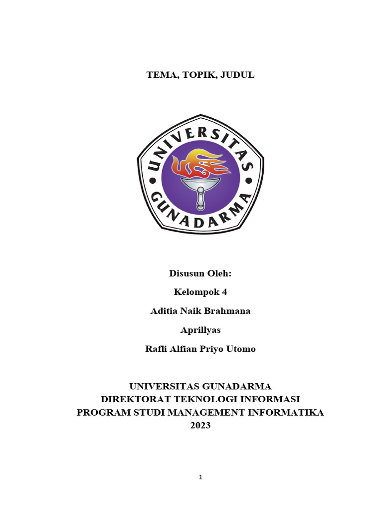 Tema, Topik, dan Judul dalam Penulisan | PDF
