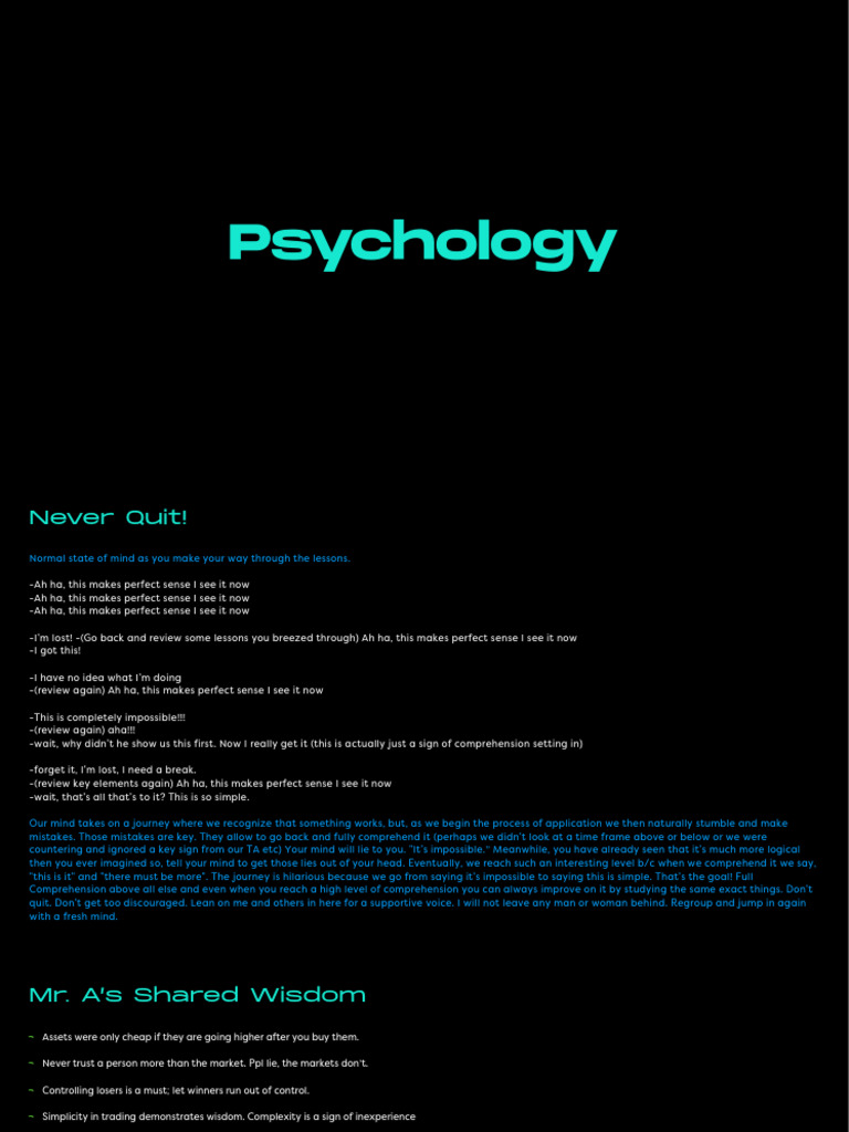 Trading Psychology | PDF | Day Trading | Risk