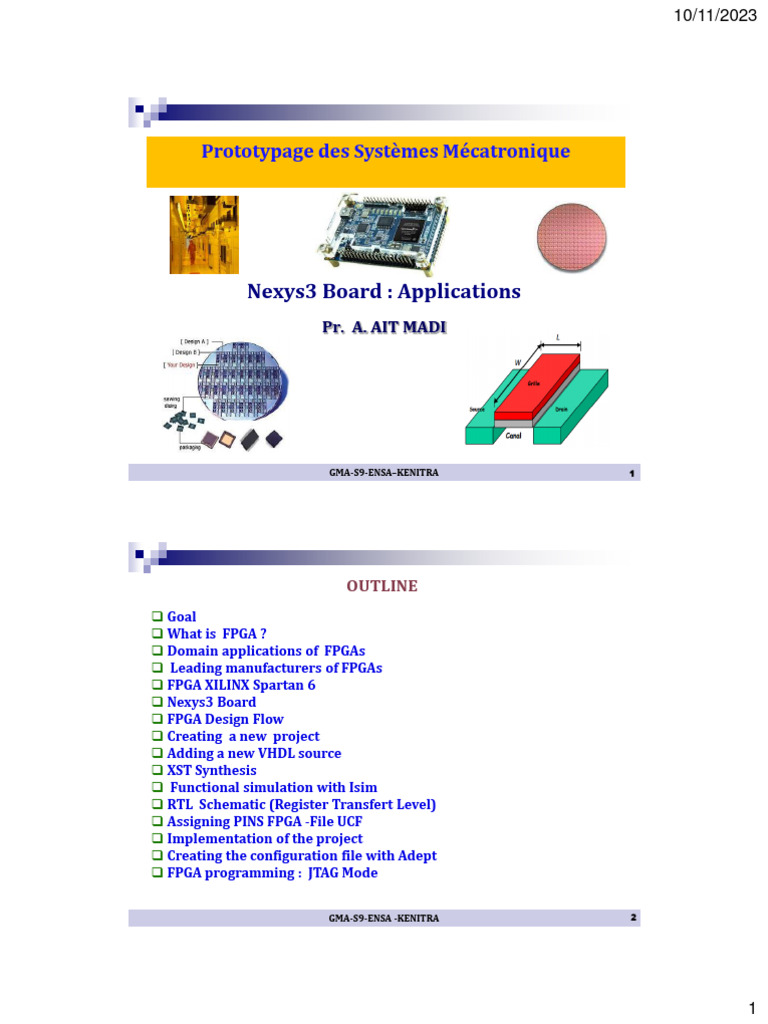 Cours3 - Prise - en Main - Xilinx - Final | PDF | Vhdl | Field Programmable Gate Array
