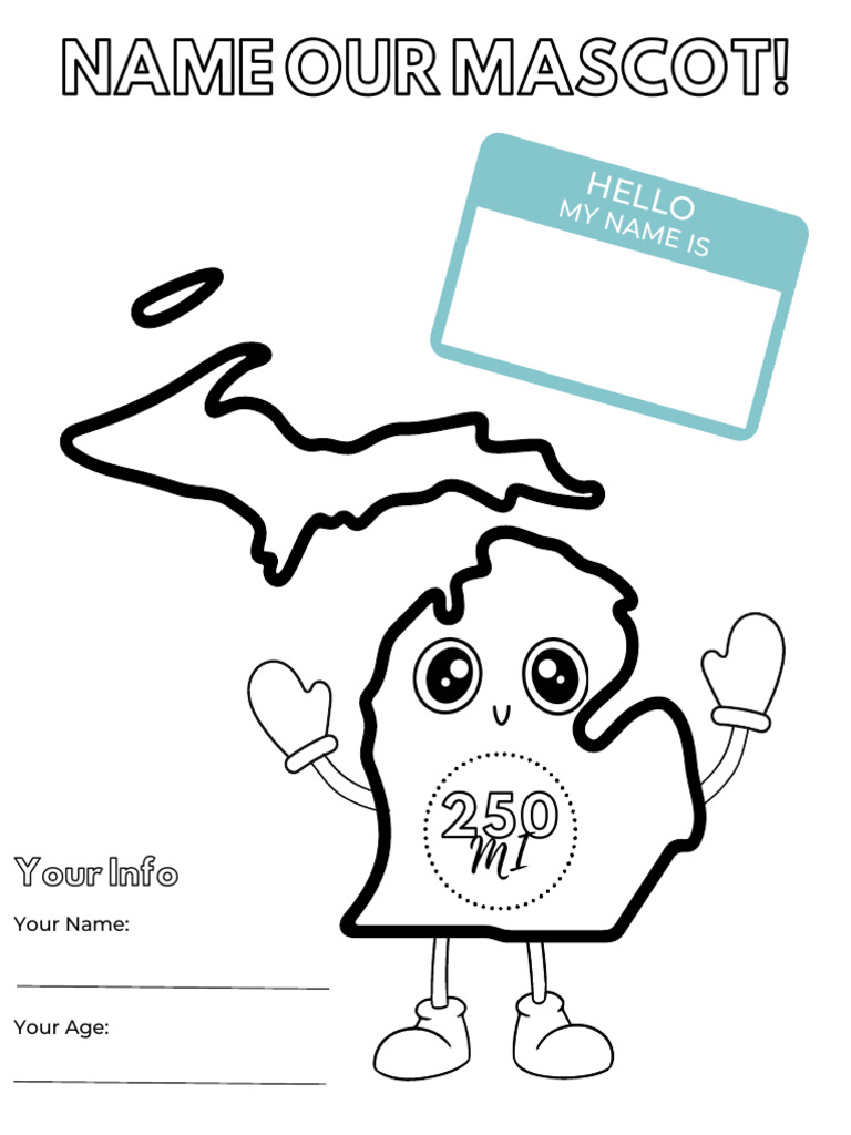 Name Our Mascot! MI Coloring Contest | PDF