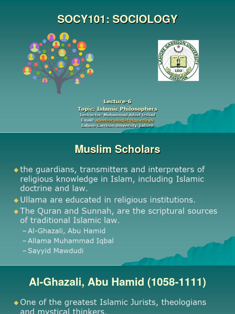 Lec 6 Islamic Philosophers | PDF