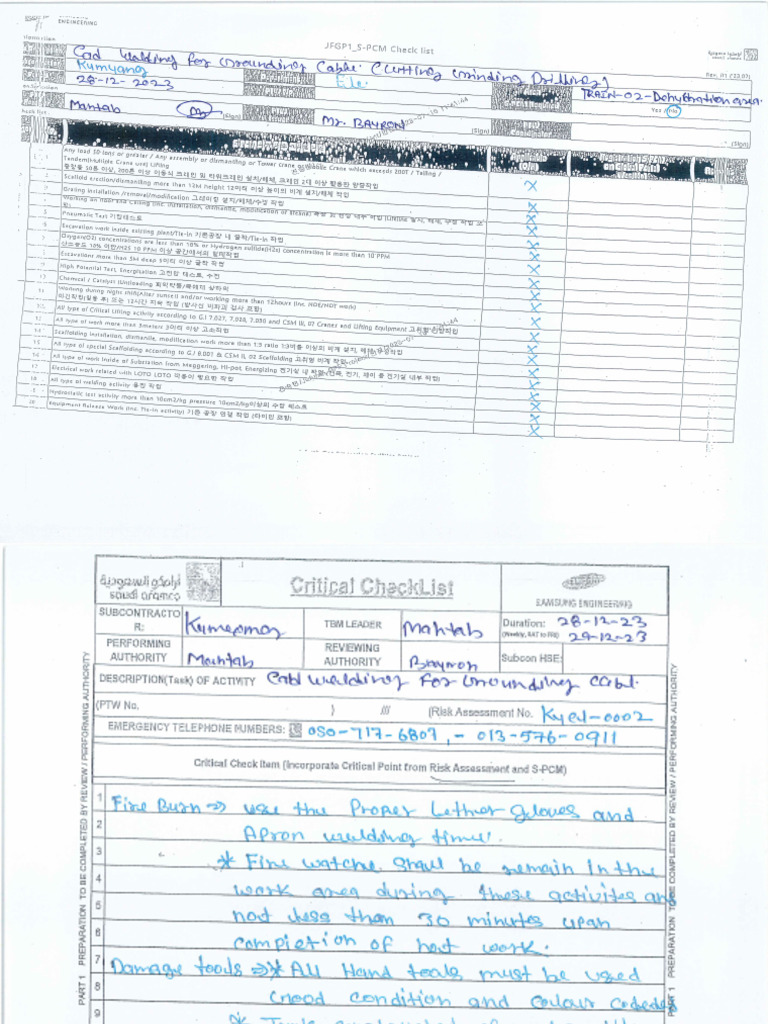 All Checklist and Area For Cad Welding | PDF