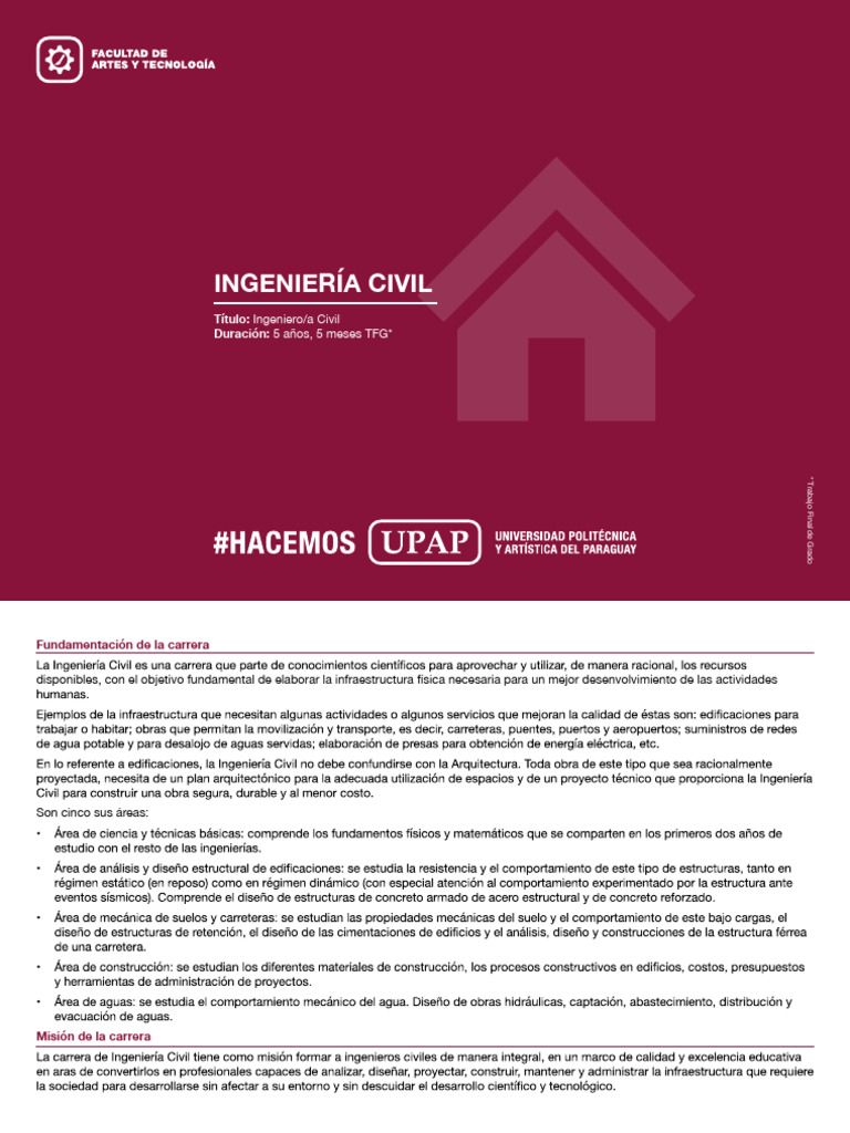 Upap Ingenieria Civil Malla Curricular | PDF | Ingeniería | Geometría