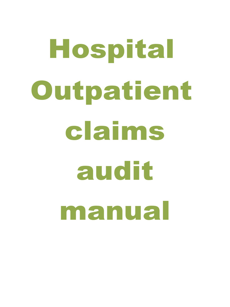 AUDIT Manual | PDF