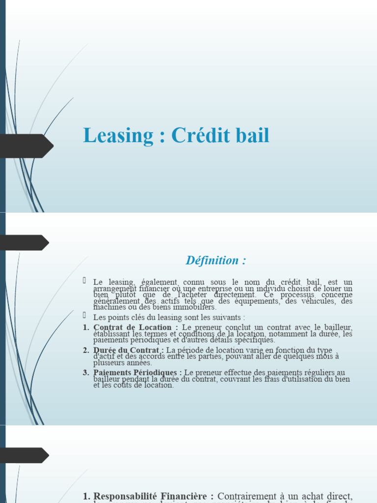 Leasing | PDF | Droit privé | Location