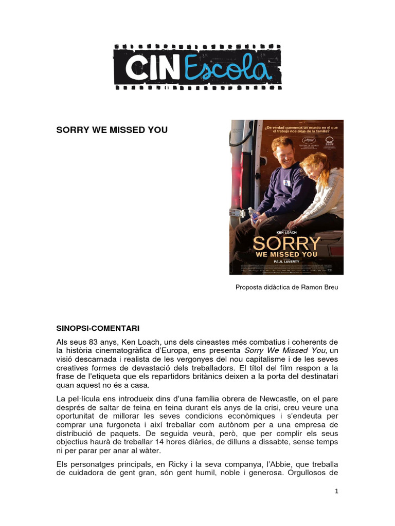 Sorry We Missed You | PDF