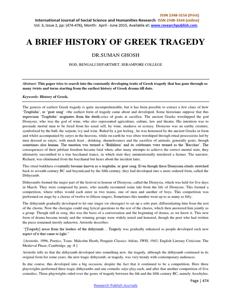 A Brief History of Greek Tragedy-1793 | PDF | Sophocles | Euripides