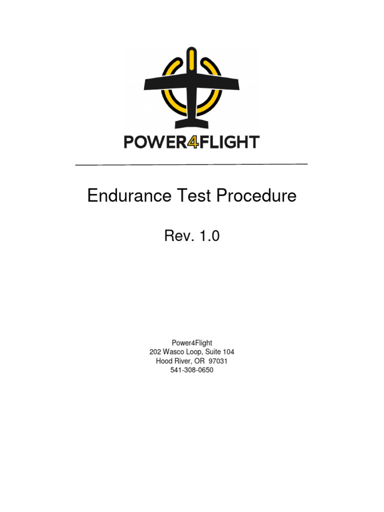 Endurance Test Procedure Rev 1.0 | PDF | Reliability Engineering | Engines