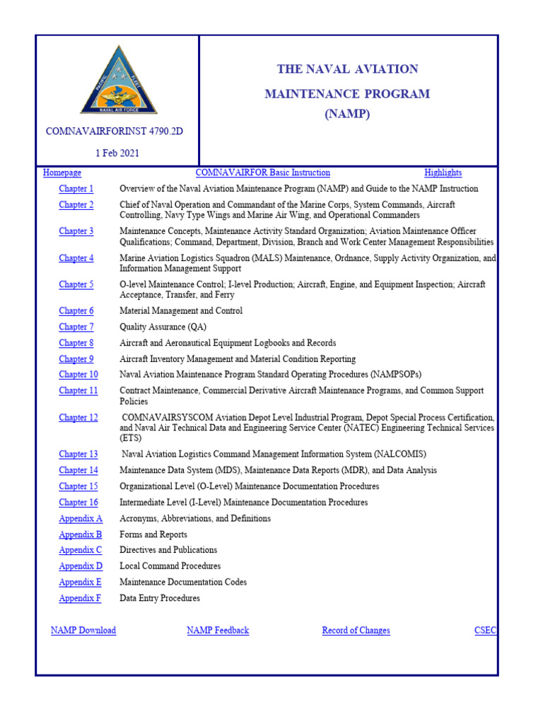 Comnavforinst 4790.2d Namp | PDF | United States Navy | United States ...