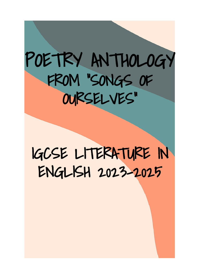 Poetry Anthology - 2023-24-25 | PDF | Poetry | Young Adult