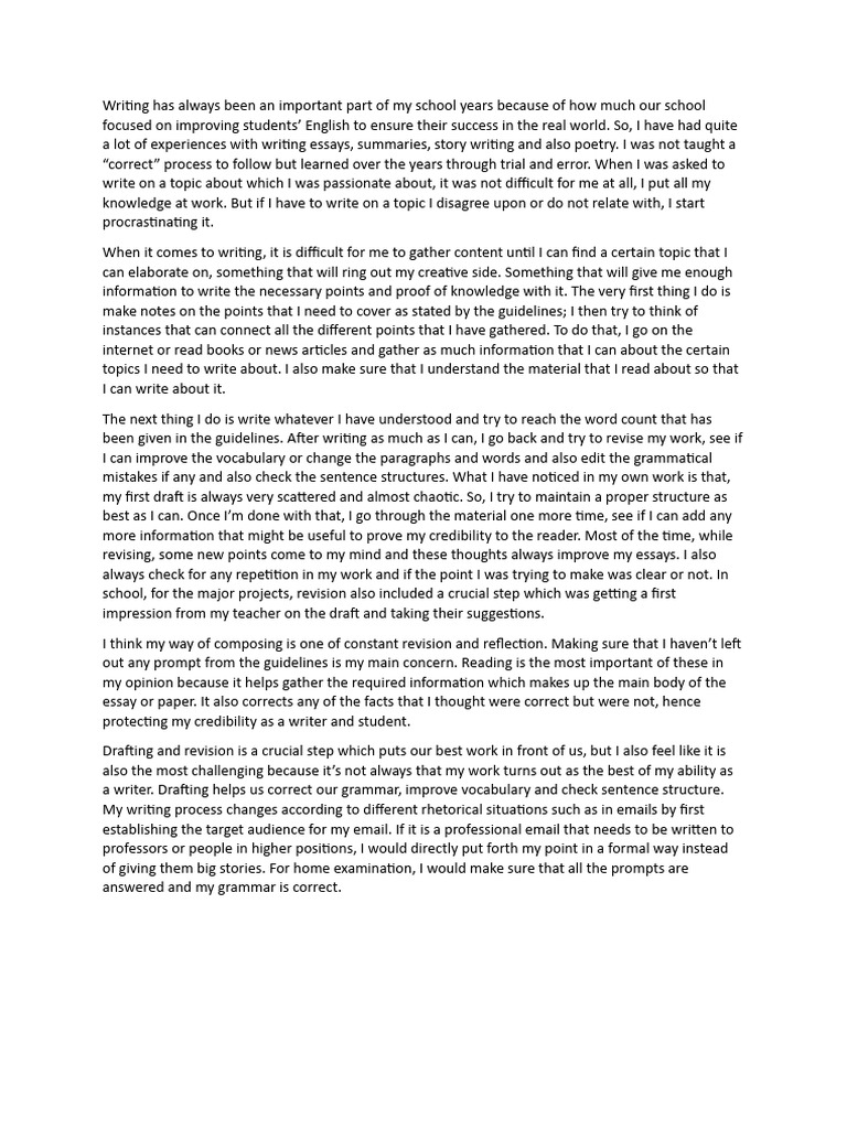 5 - English 105 Composing Process | PDF | Essays | Knowledge