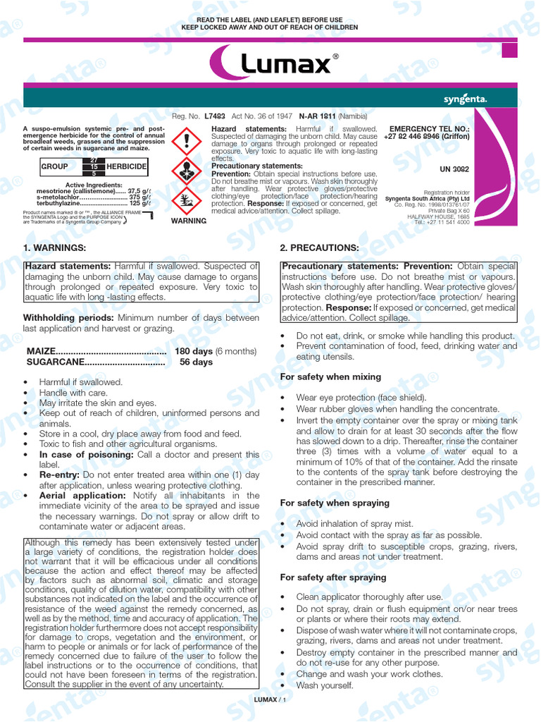 Lumax Commercial Label Eng 0 | PDF | Wellness