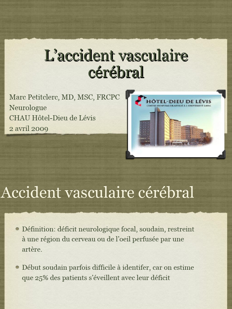 Avc 2 04 2009 | PDF | Accident vasculaire cérébral | Athérosclérose