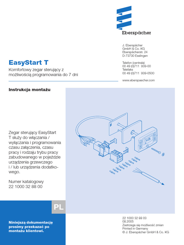 EasyStart T Mont PL - 0805 | PDF