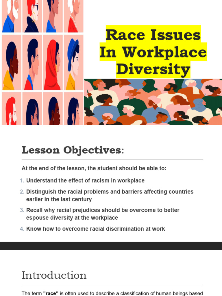 Addressing Race Issues in Workplace Diversity | PDF