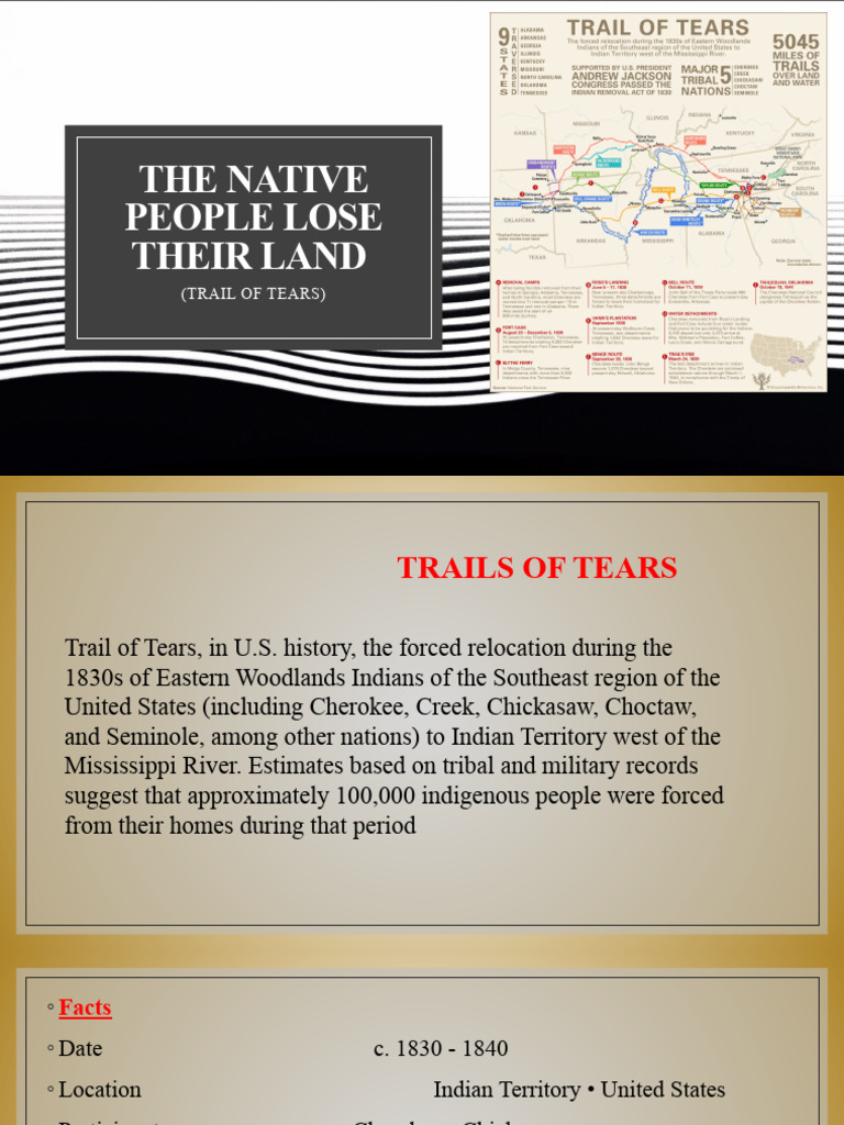 The Native People Lose Their Land | PDF | Trail Of Tears | Cherokee