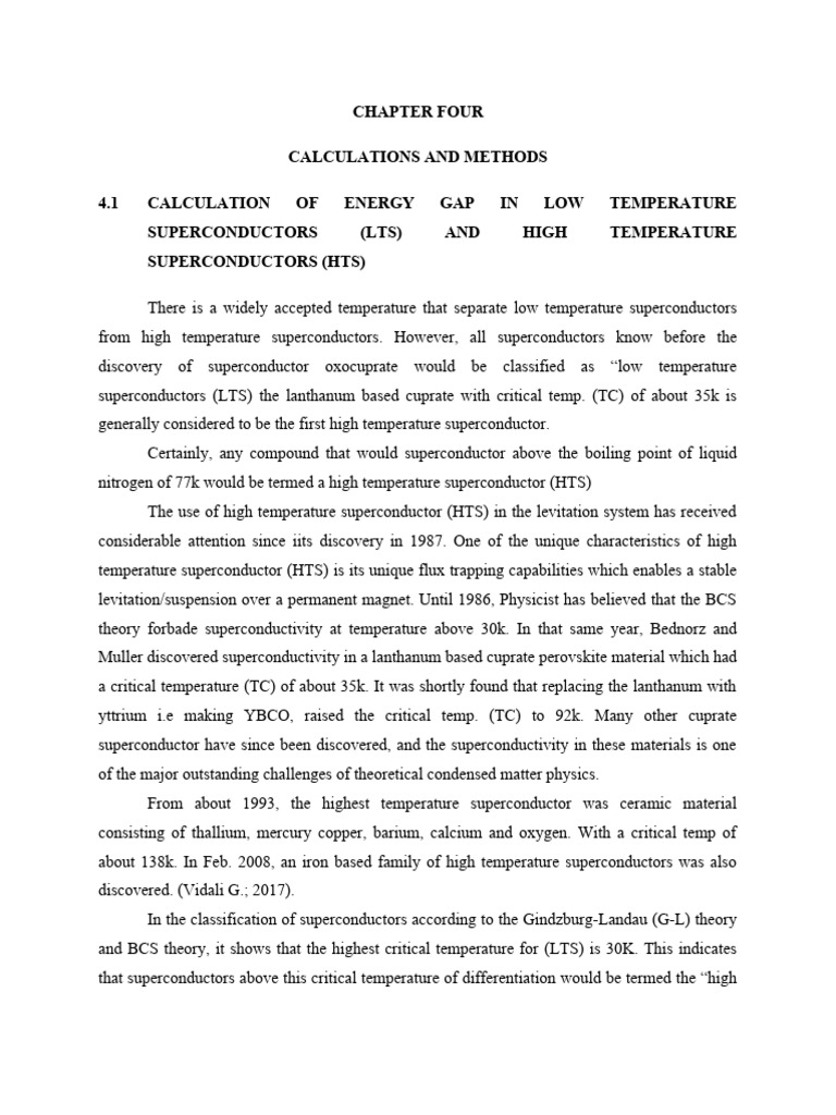 Chapter Four | PDF | High Temperature Superconductivity | Superconductivity