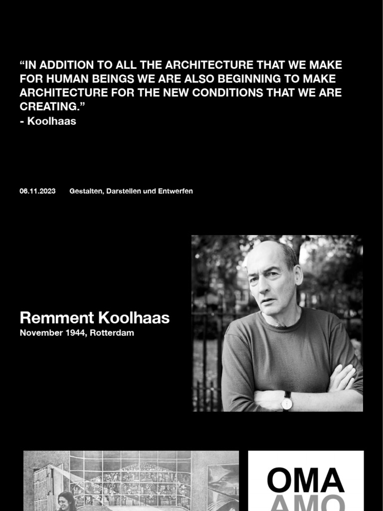 Architekten Vortrag - Rem Koolhaas | PDF