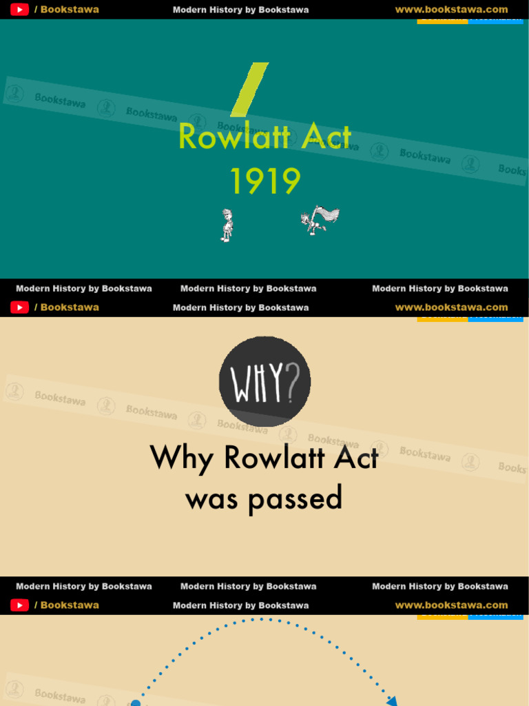 Rowlatt Act of 1919: Key Details | PDF | Politics Of India | British India