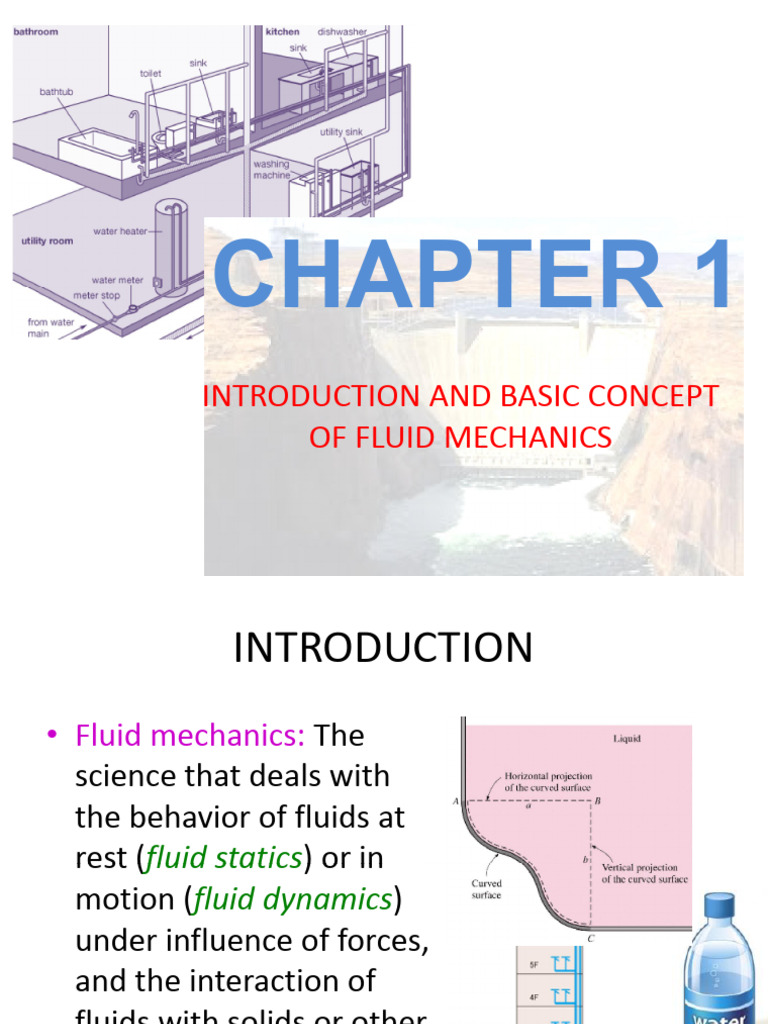 Chapter 1 - Introduction and Basic Concept of Fluid Mechanics | PDF | Fluid Dynamics | Viscosity
