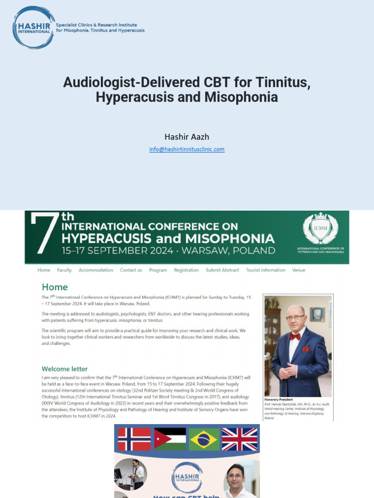 CBT For Tinnitus (20 Nov 2023) | PDF | Tinnitus | Cognitive Behavioral Therapy