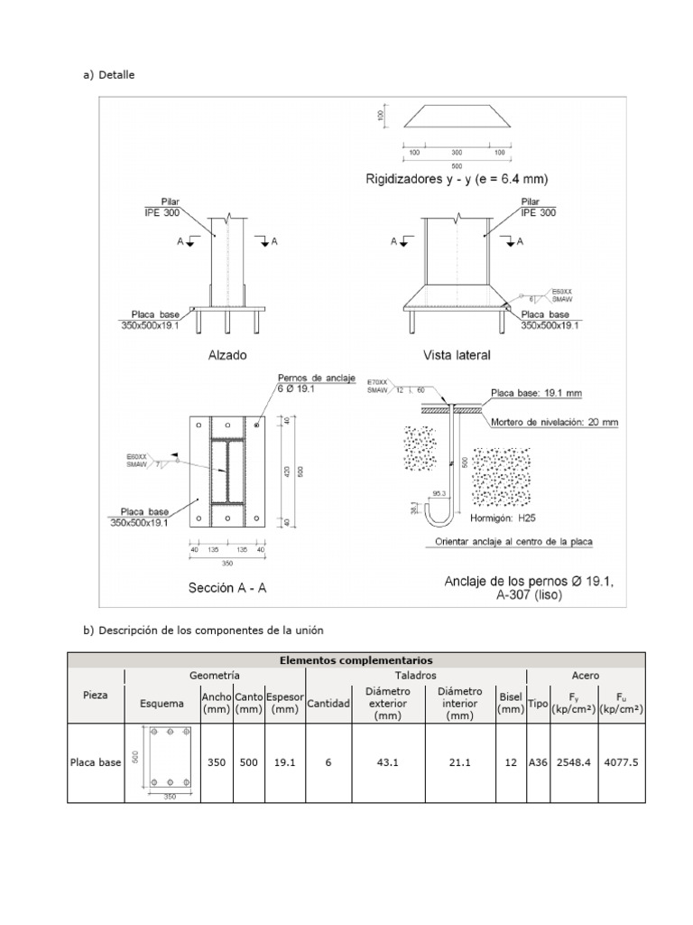 Detalle Placa Rectangular | PDF