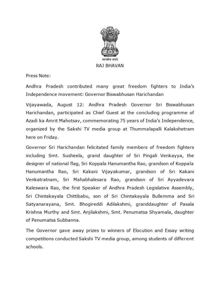 PN 20220812 | PDF | Politics Of India