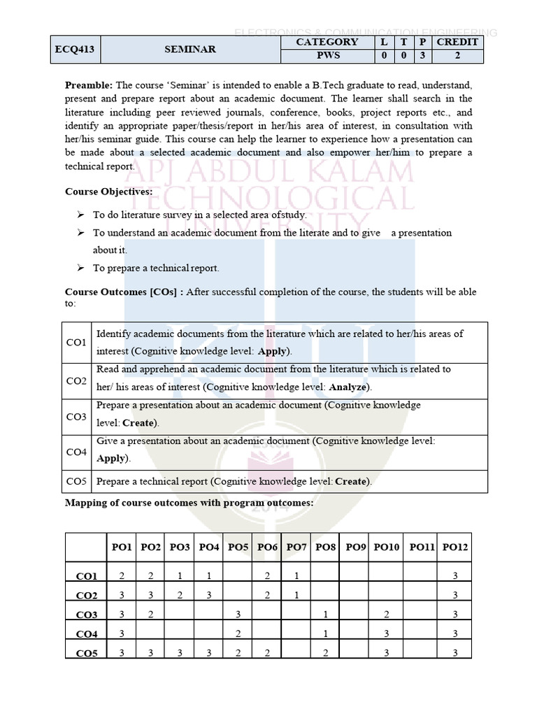 ECQ 413 Seminar | PDF | Engineering | Cognition