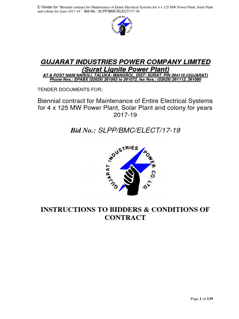 1 Electrical Tender Document With SoR | PDF | Business