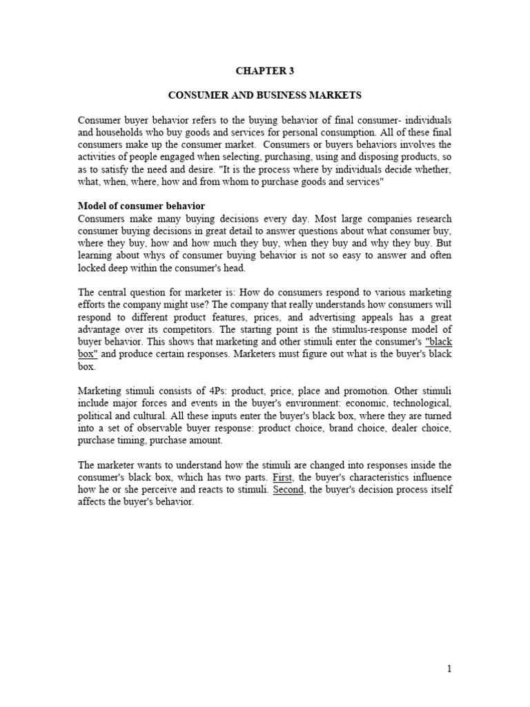 Consumer Behavior-Chapter 3 | PDF | Social Science