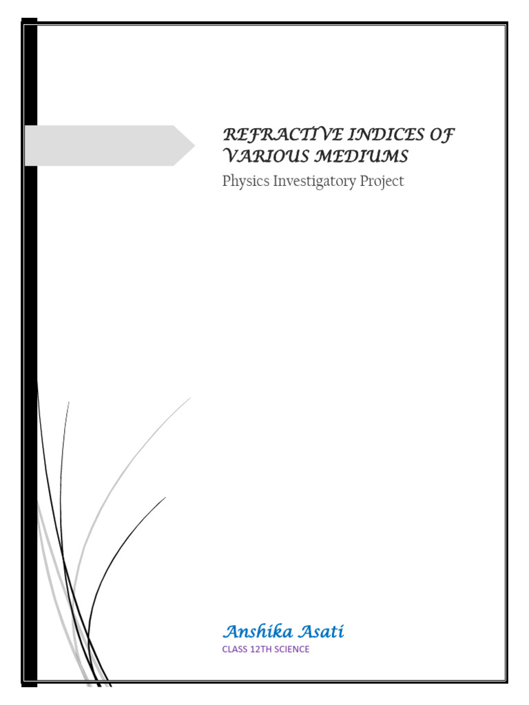 Hollow Prism Refractive Index Study | PDF | Optics | Materials Science