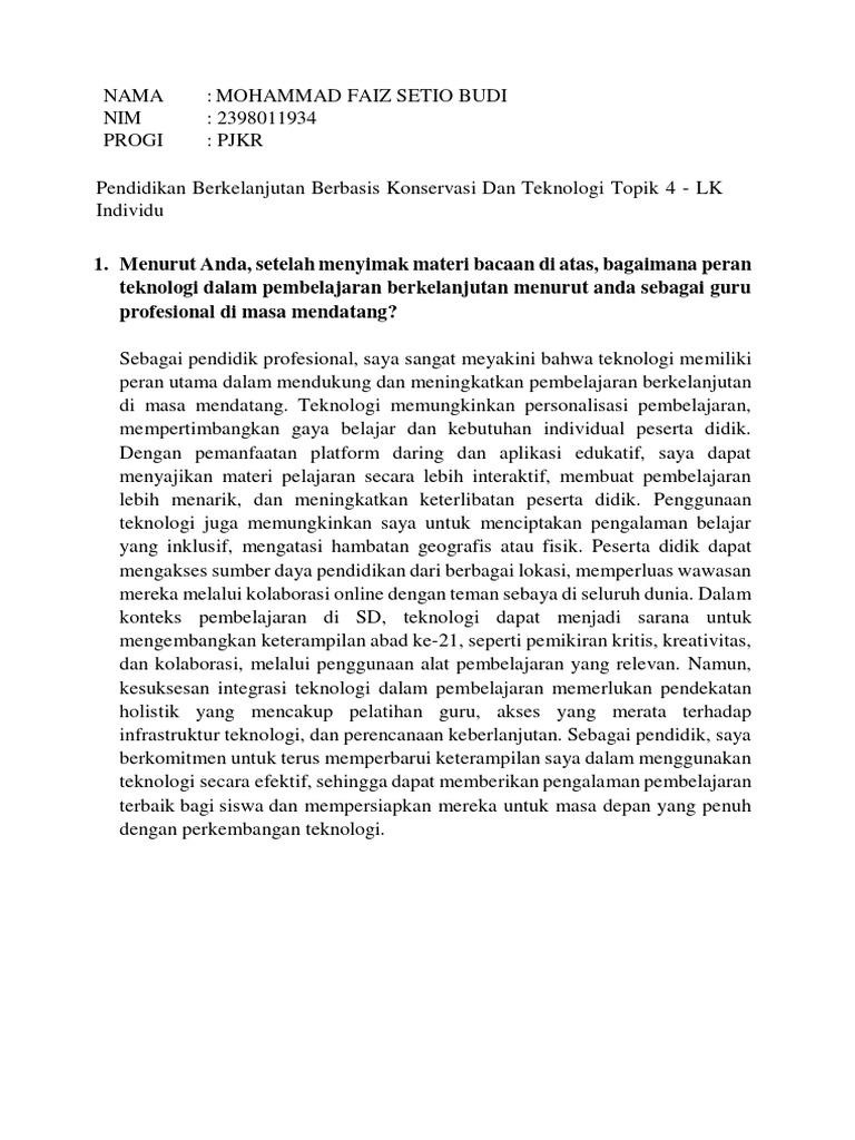 SDGs - T4-2 Eksplorasi Konsep Individu - MOHAMMAD FAIZ SETIO BUDI ...