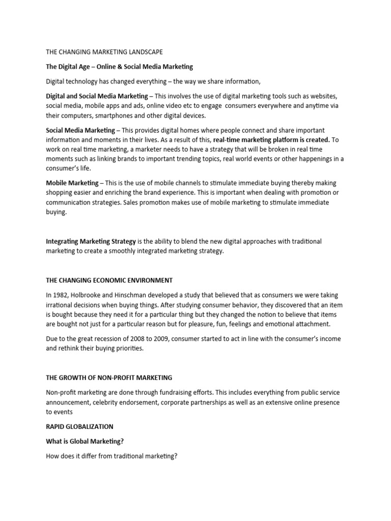 The Changing Marketing Landscape | PDF | Brand | Marketing