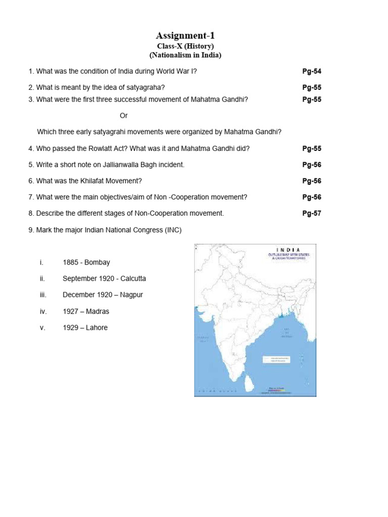 Class 10 His - (Ch-2) Assignment 1 | PDF | Politics | Travel