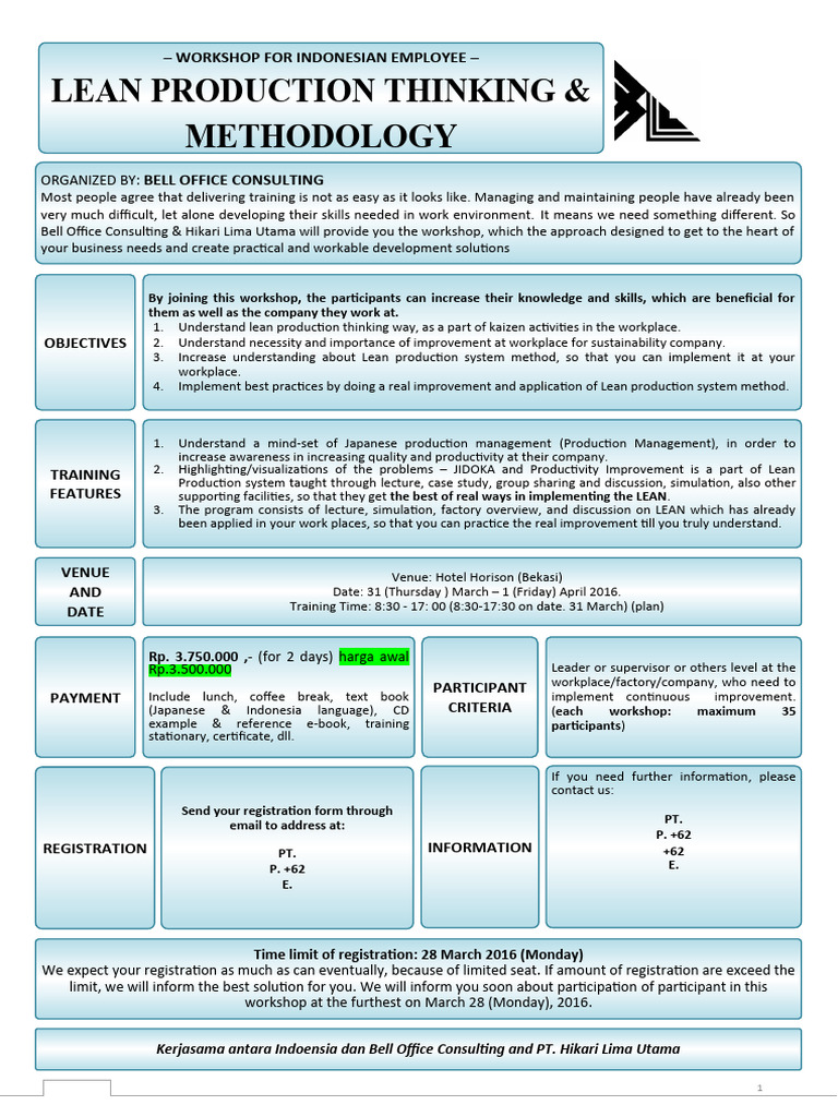 Brochure LEAN - THINKING - N - PRACTICES - Maret 2016 - EN | PDF | Lean ...