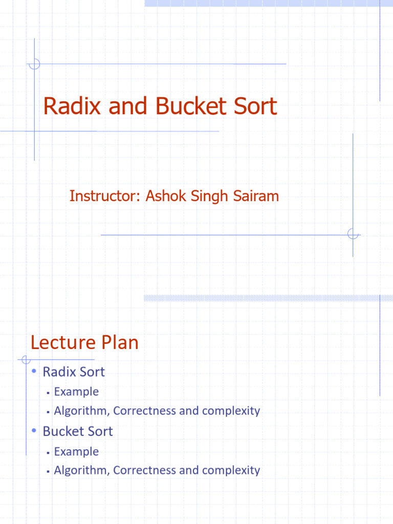 L14 Linearsort RadixBucket | PDF | Mathematical Logic | Mathematics