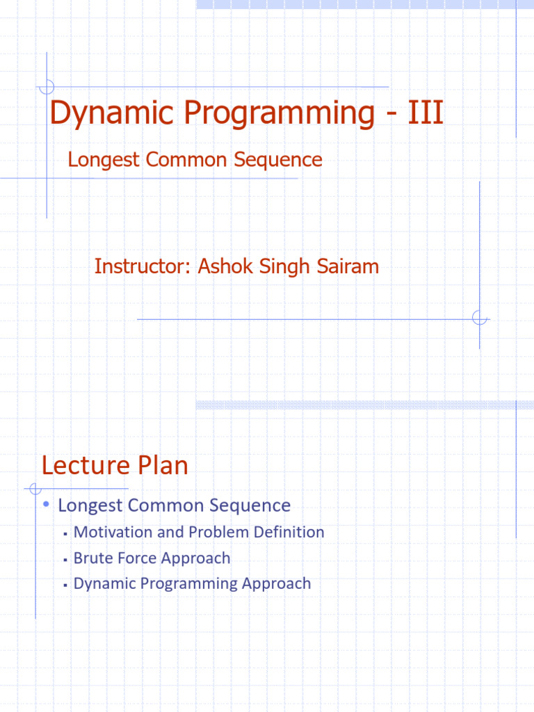 L26 DynamicProgramming III | PDF | String (Computer Science) | Algorithms