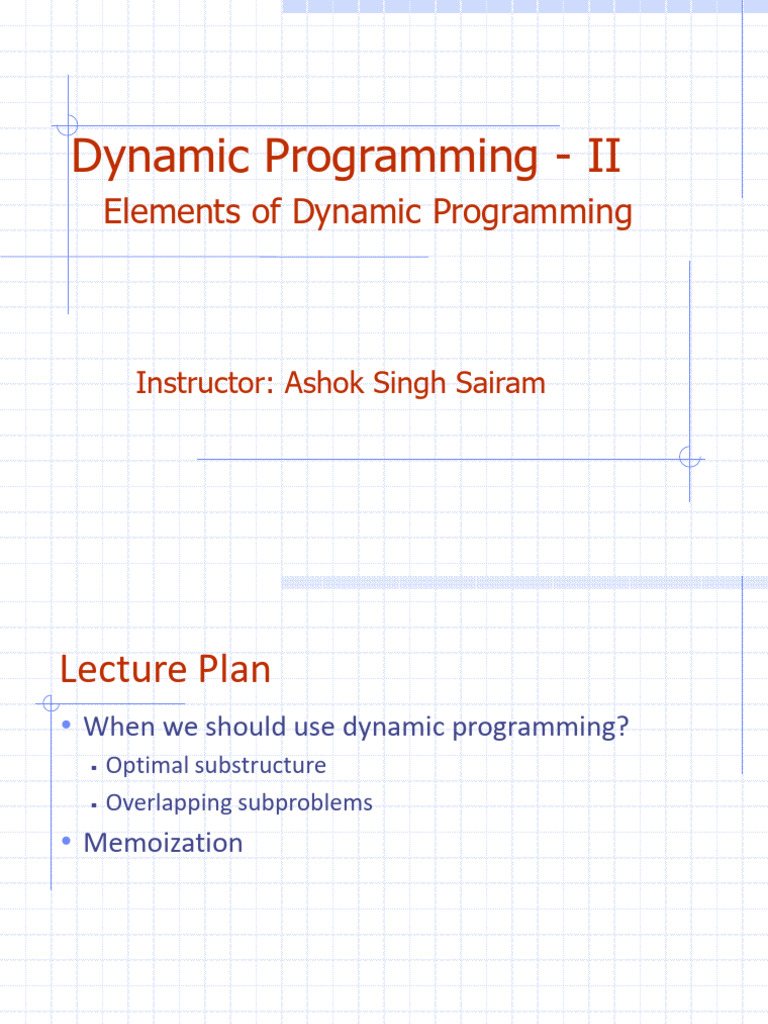 L25 DynamicProgramming II | PDF | Dynamic Programming | Mathematical Analysis