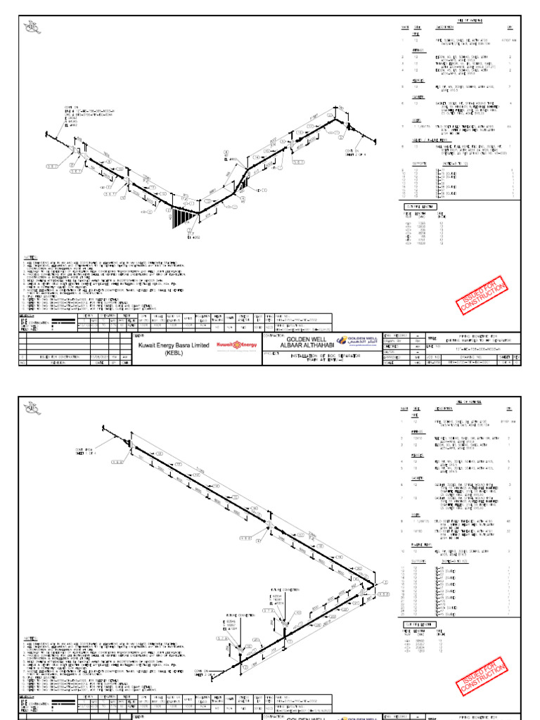 Piping Isometrics Binder - Rev.0 - 074602 | PDF