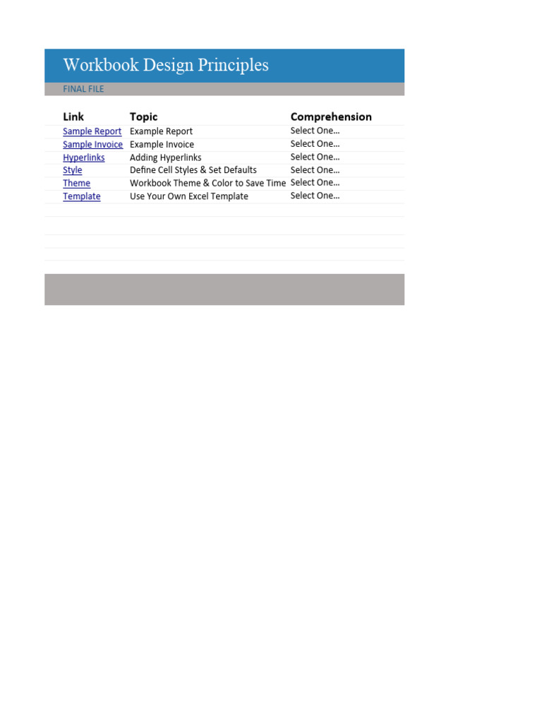 S10 Excel DesignPrinciples | PDF | Software | Computing