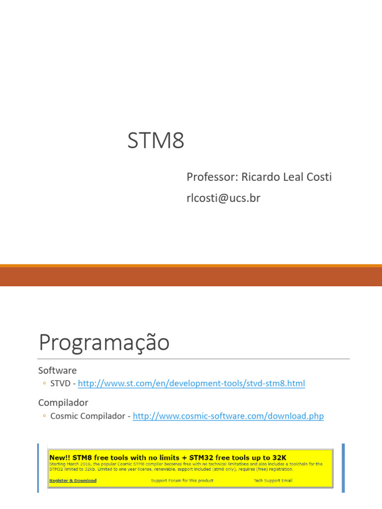 STM8 Introducao | PDF | Computing | Computer Hardware