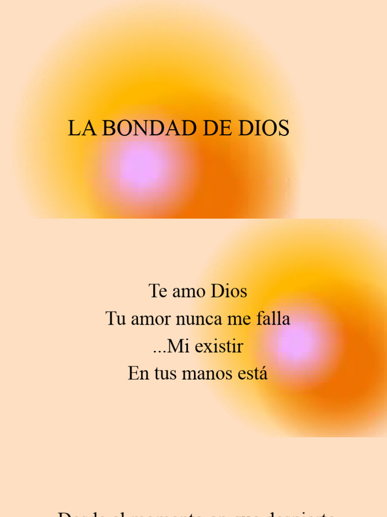 La Bondad de Dios | PDF