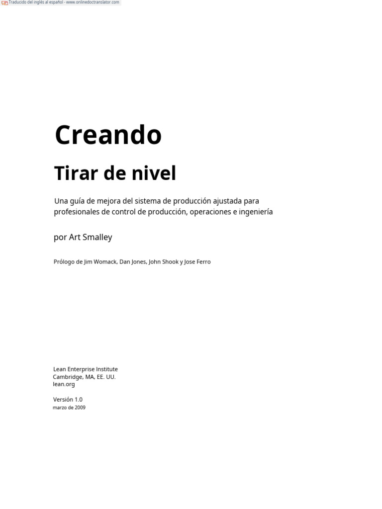 Modelo Pull - Es | PDF | Lean Manufacturing