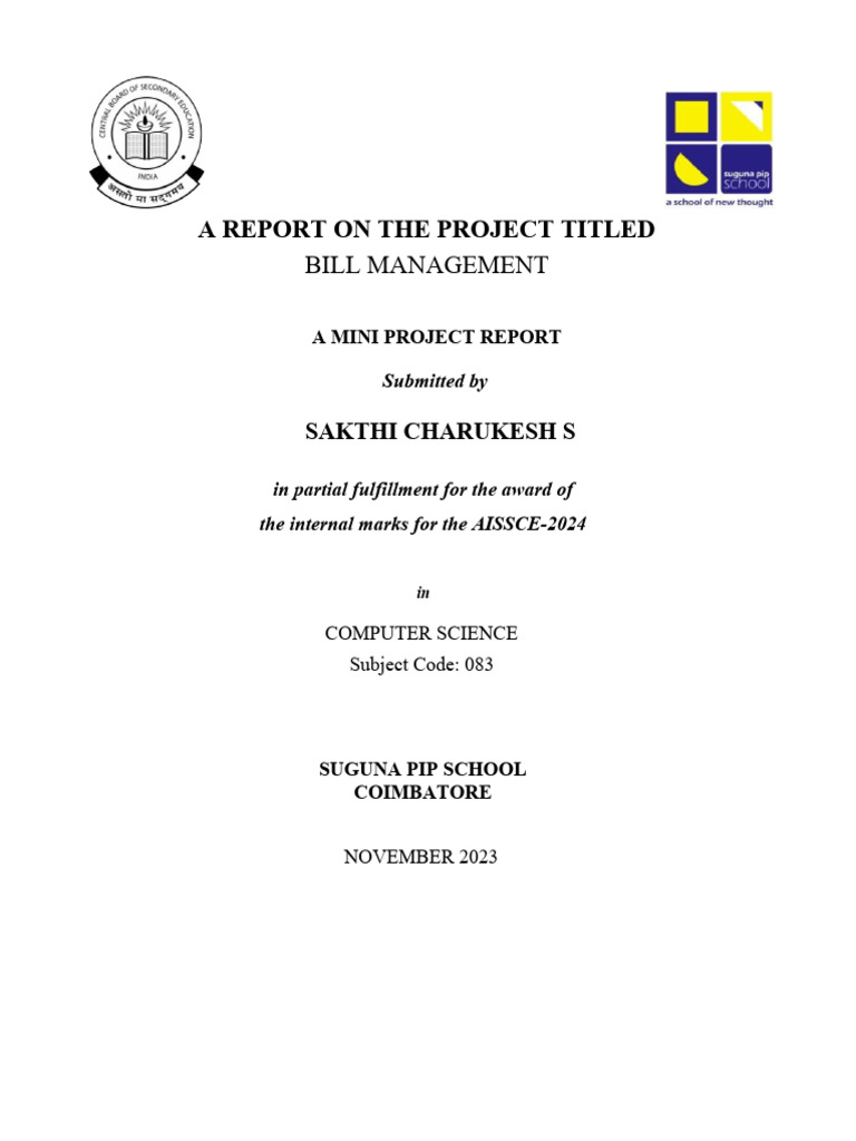 Sakthi Charukesh CS Project | PDF | Programming | Computer Program Sakthi Charukesh CS Project | PDF | Programming | Computer Program
