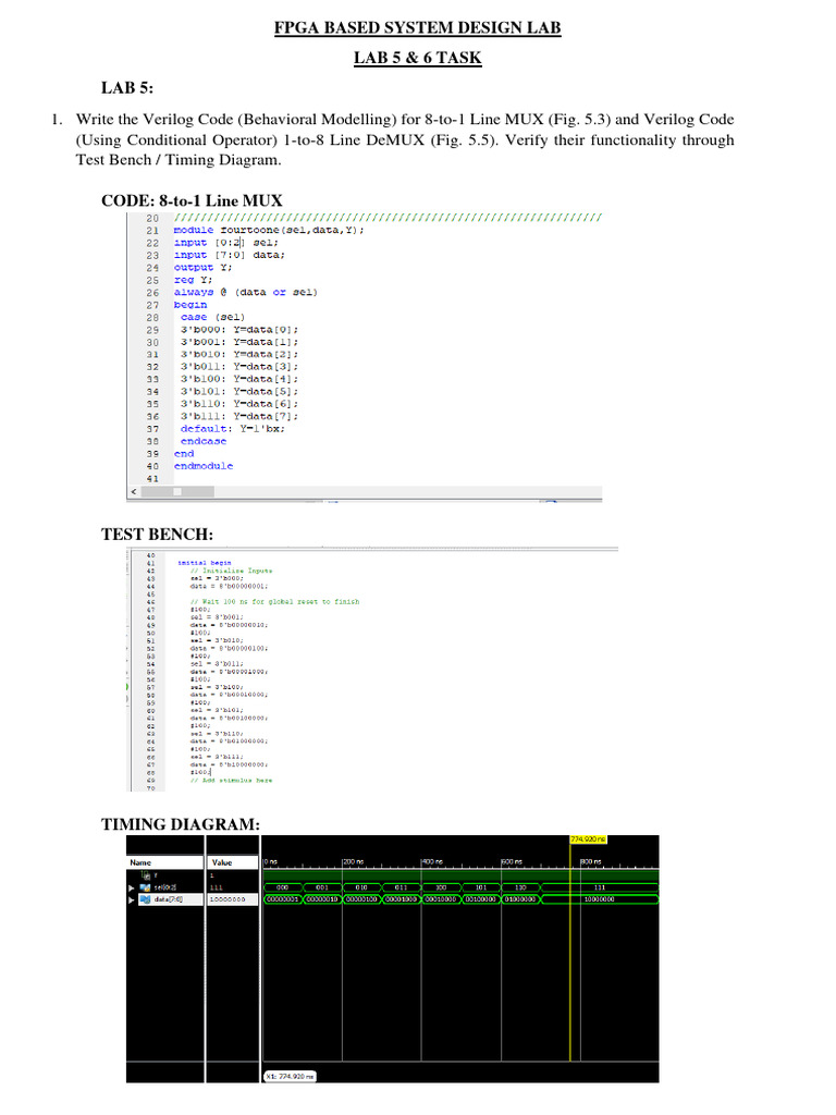 Lab 5and 6 Pdf Digital Electronics Electronics