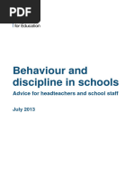 School Behaviour Management Guidance | PDF | Special Education | Teachers