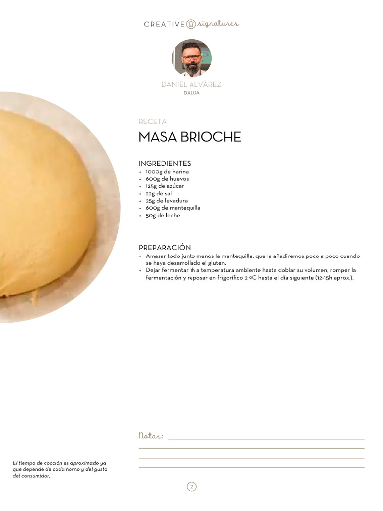04 Receta Brioche Daniel Alvarez | PDF