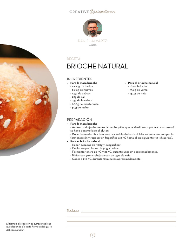 05 Receta Brioche Natural Daniel Alvarez | PDF