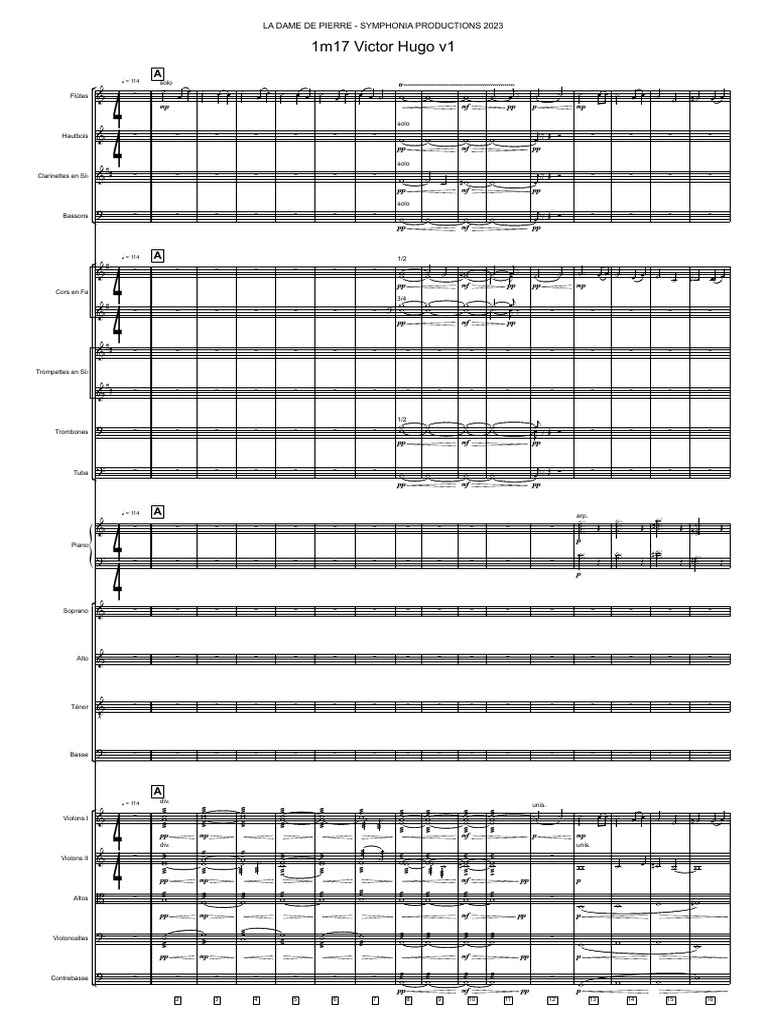 1m17 VICTOR HUGO - Partition Complète | PDF